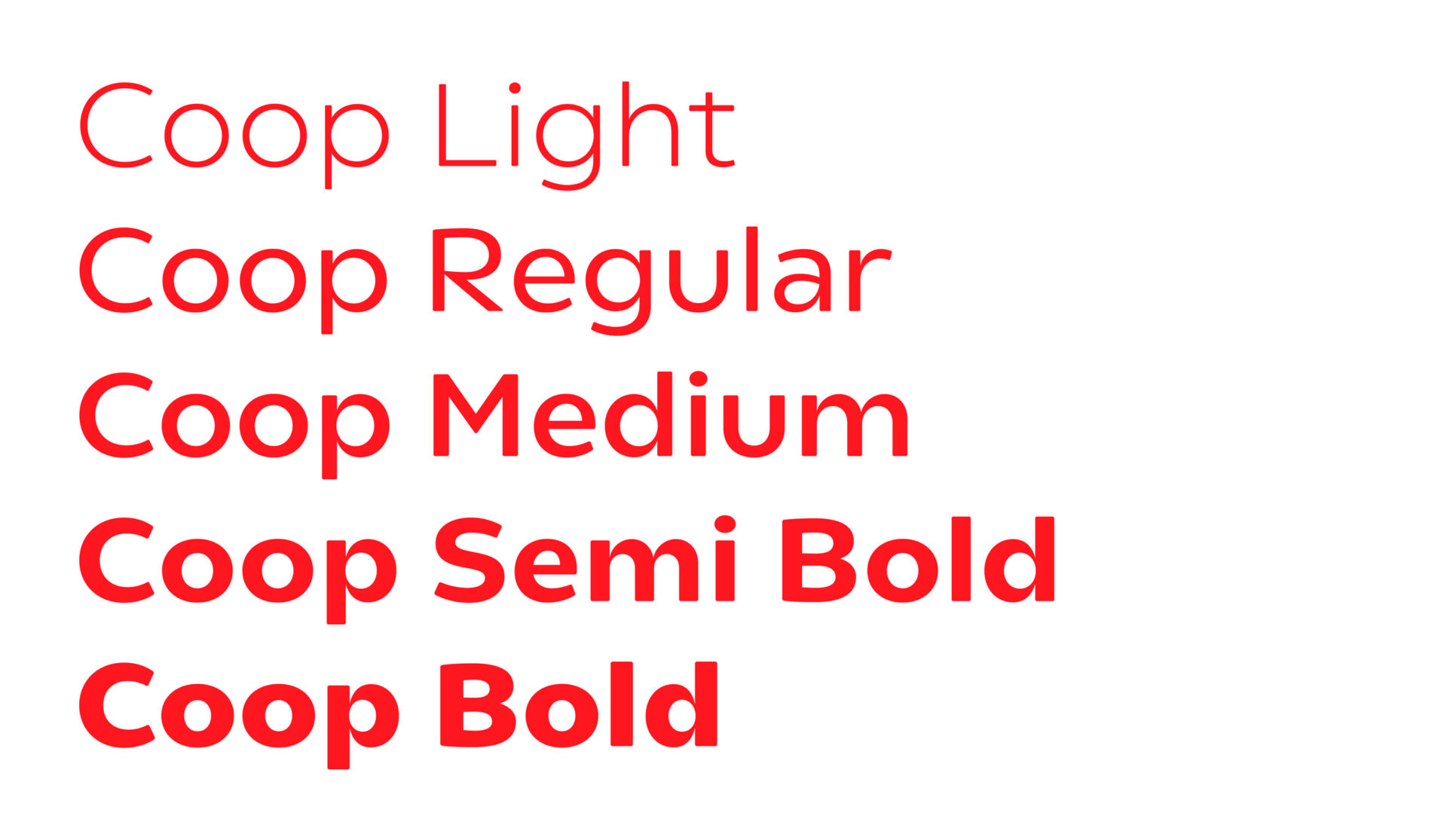 Coop custom typeface - IDna Group